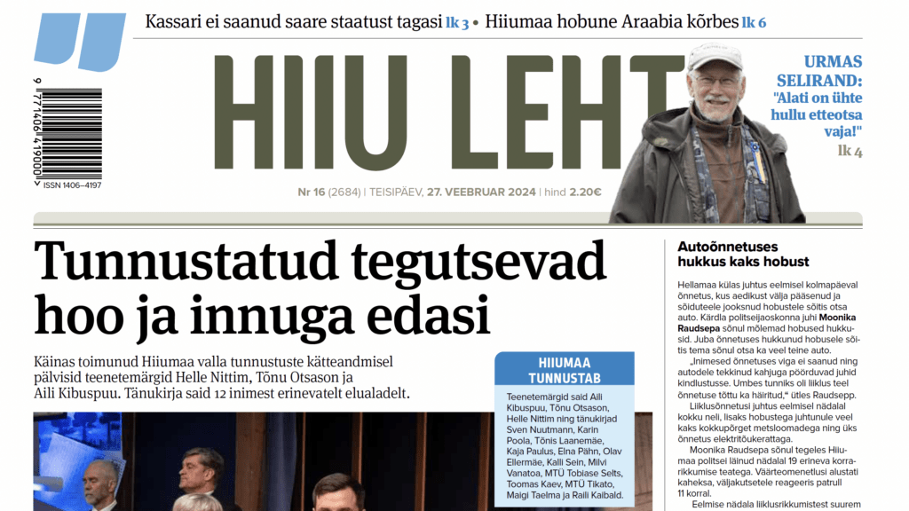 DIGILEHT | Hiiu Leht 27. veebruaril - Hiiu Leht