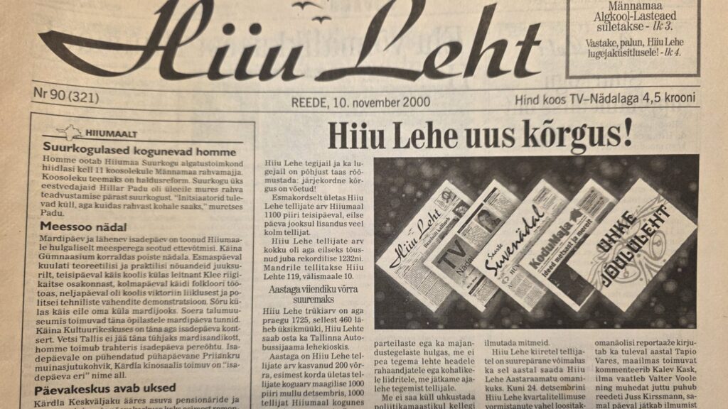 HIIU LEHT 25 AASTAT TAGASI | Hiiu Lehe uus kõrgus - Hiiu Leht