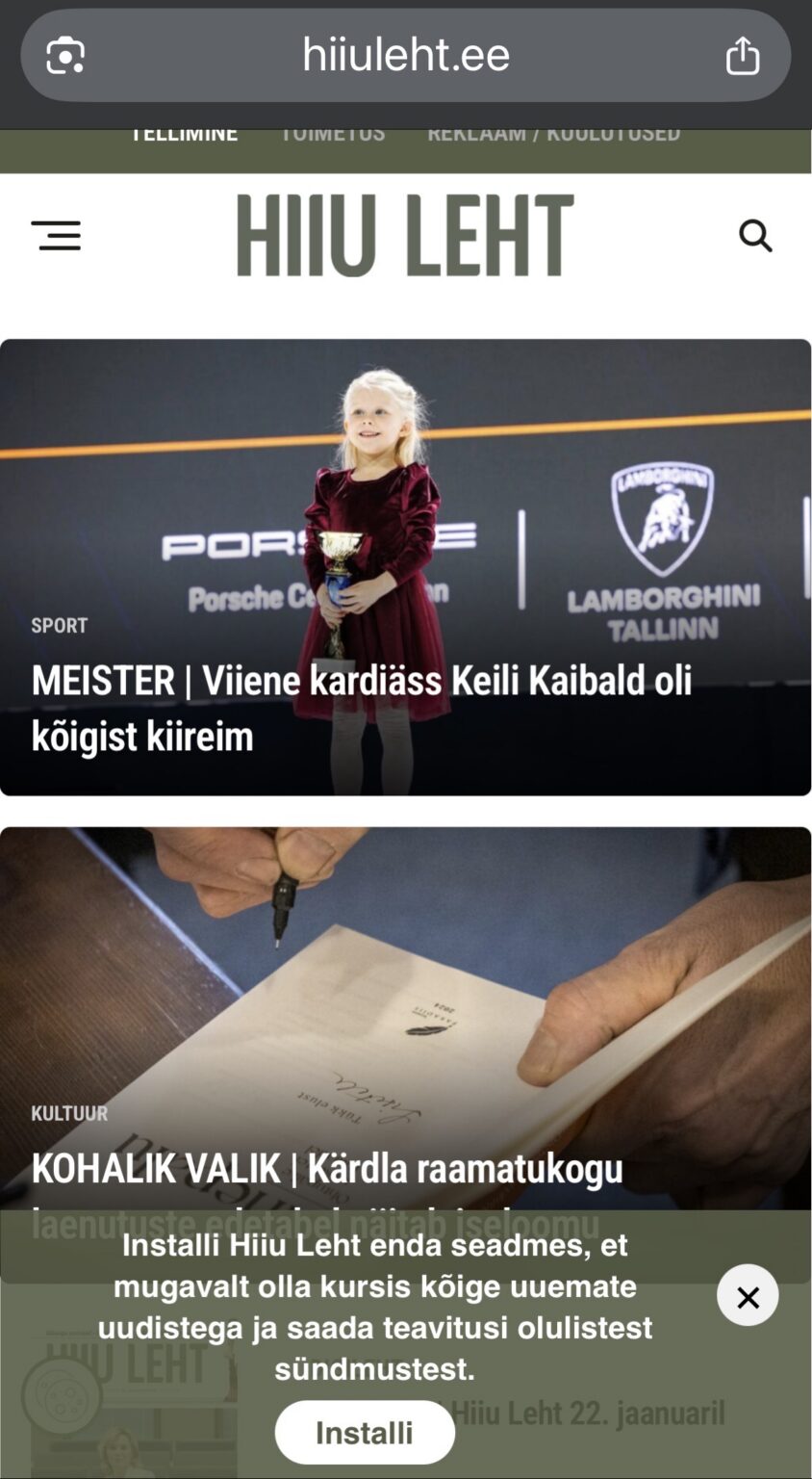 ÄPP | Hiiu Leht muutis lehelugemise mugavamaks - Hiiu Leht